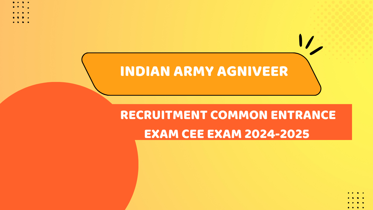 Indian Army Agniveer Recruitment Common Entrance Exam CEE Exam 2024 ...